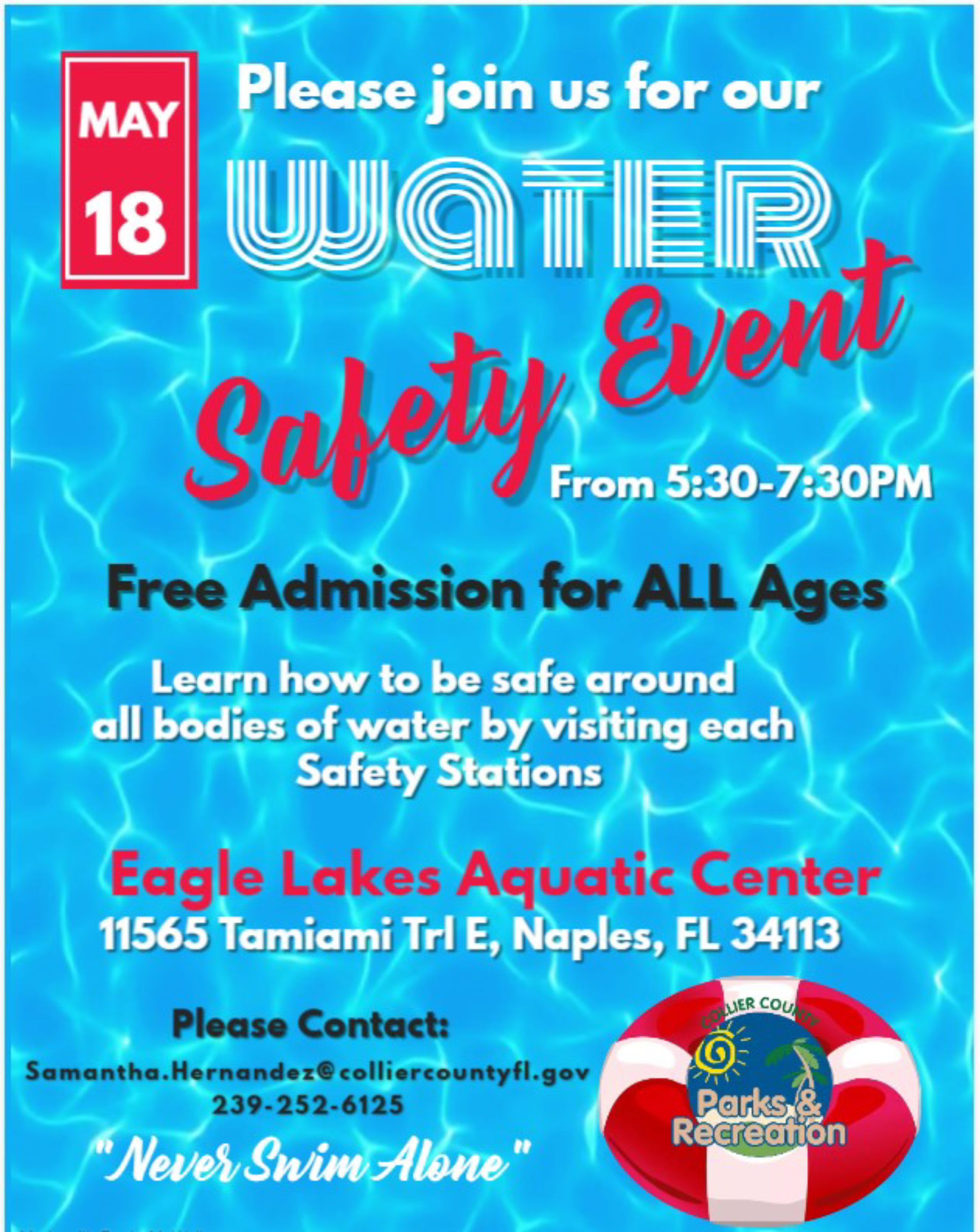 WATER SAFETY MONTH Collier County Parks Recreation WATER SAFETY MONTH Collier County Parks Recreation